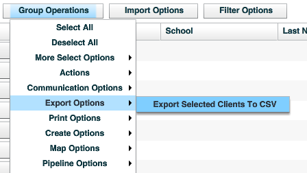 Exporting Clients to CSV – StudioCloud International Inc.